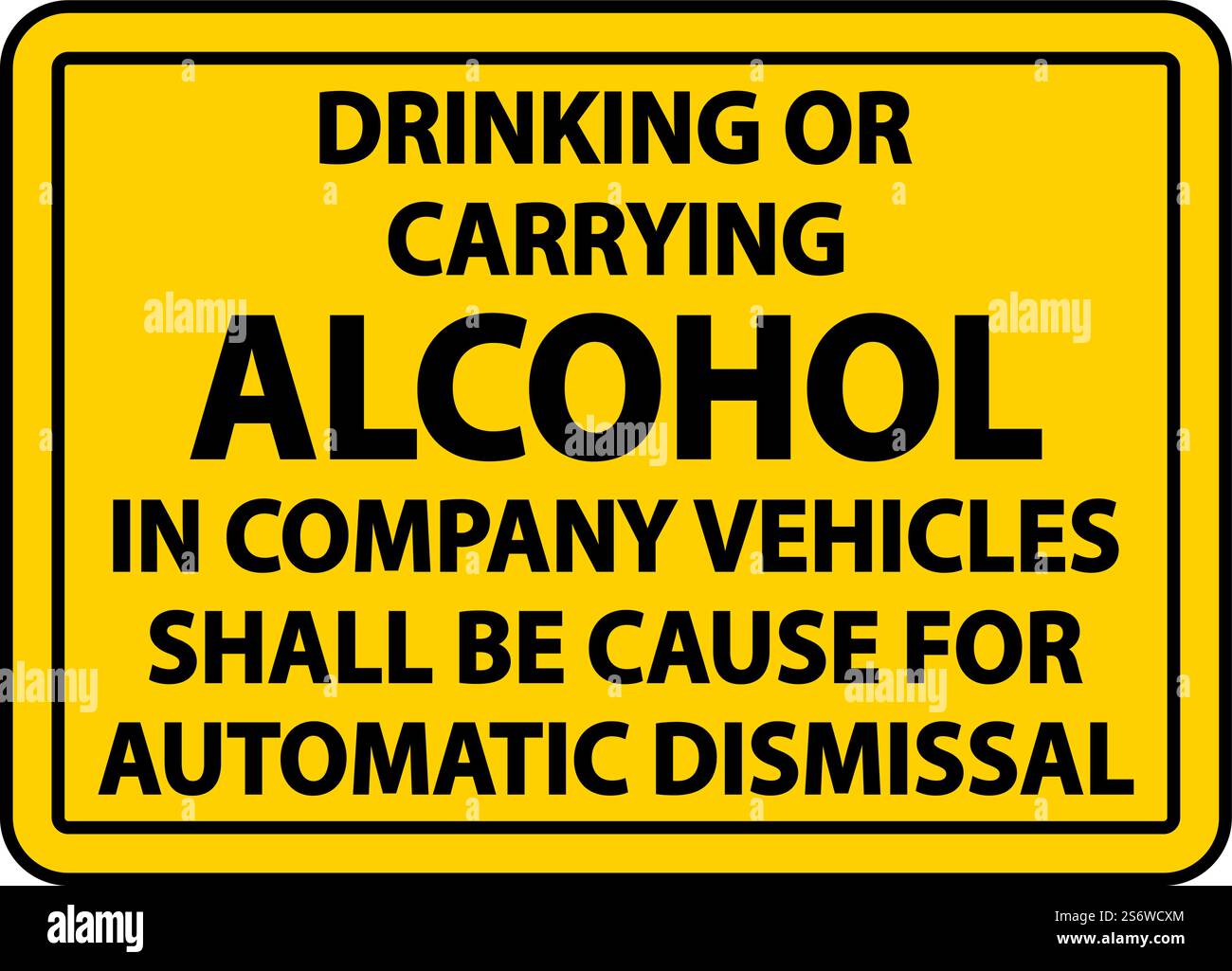 Alcohol Automatic Dismissal Label Sign On White Background Stock Vector ...