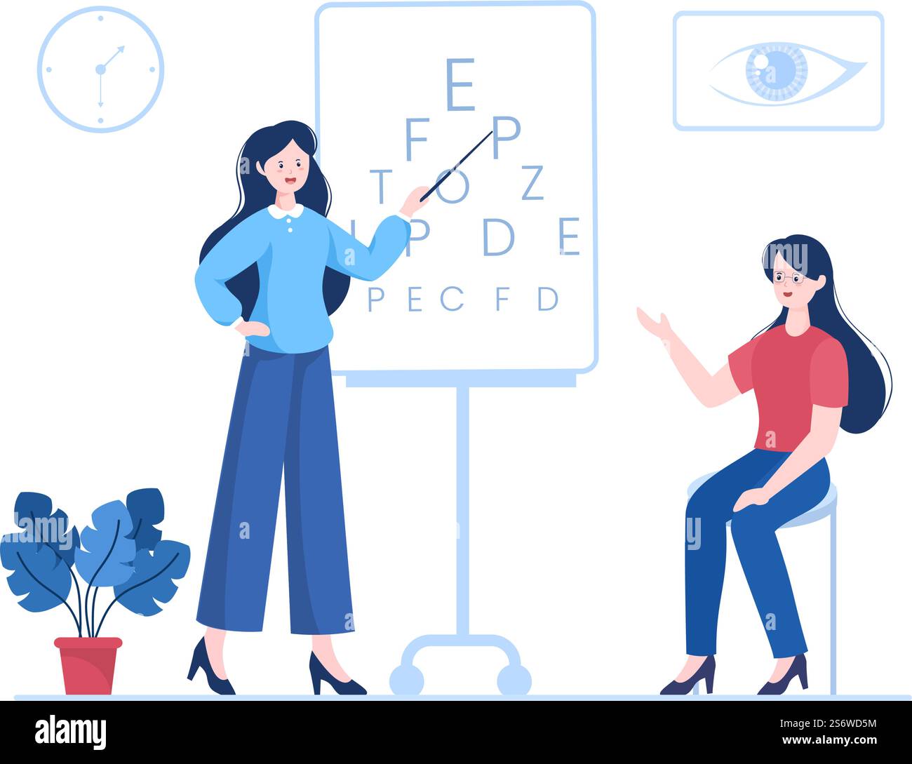 Ophthalmology of Checks Patient Sight, Optical Eyes Test, Spectacles ...