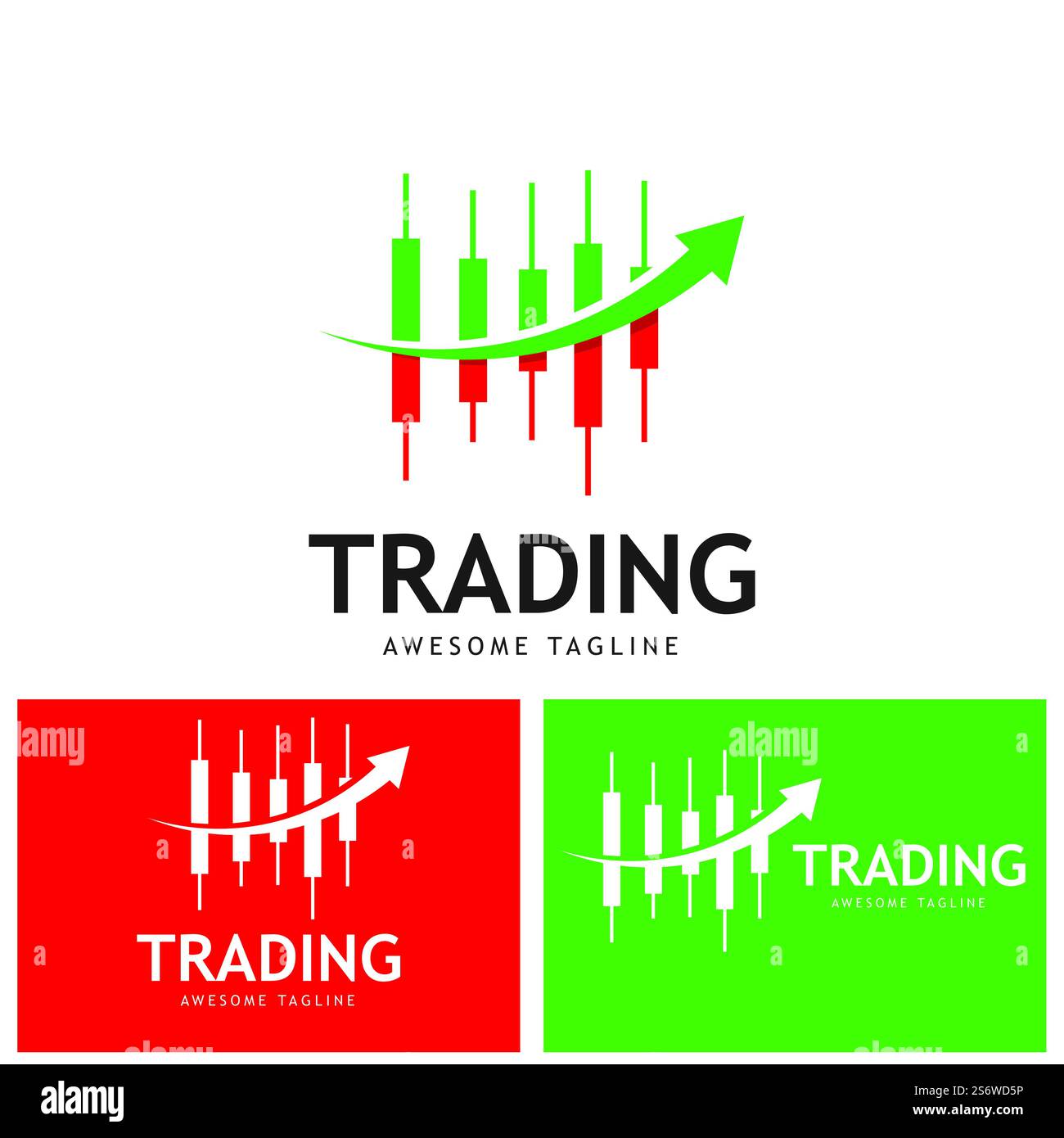 Vector logo with candlestick trading chart analyzing in forex Stock ...