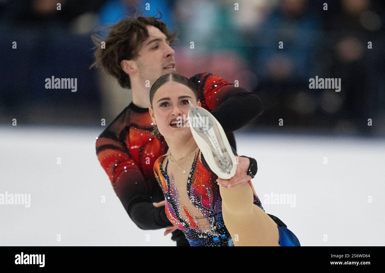 Laval, Canada. 17th Jan, 2025. Kelly Ann Laurin and Loucas Ethier ...
