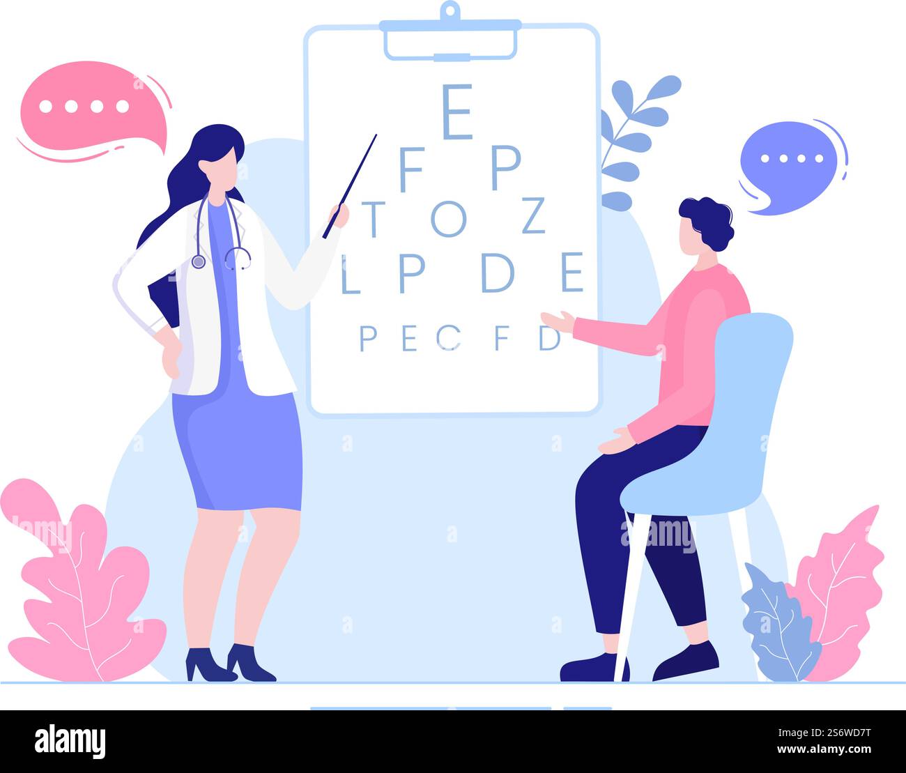 Ophthalmology of Checks Patient Sight, Optical Eyes Test, Spectacles ...