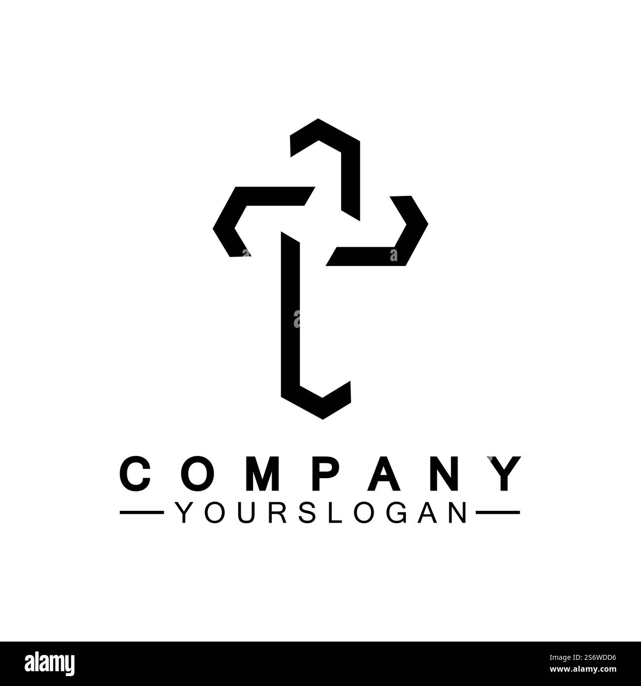 Church logo.Illustration of modern, clean church cross sign for a ...