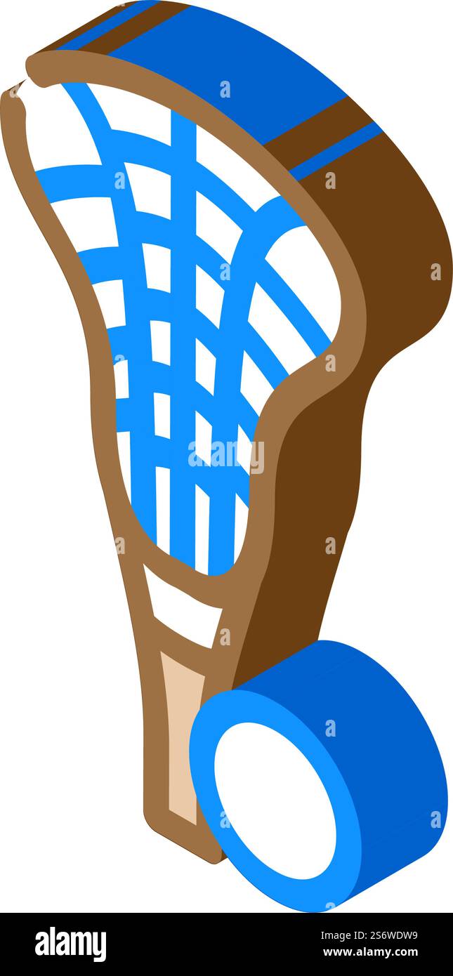 lacrosse sport isometric icon vector. lacrosse sport sign. isolated ...