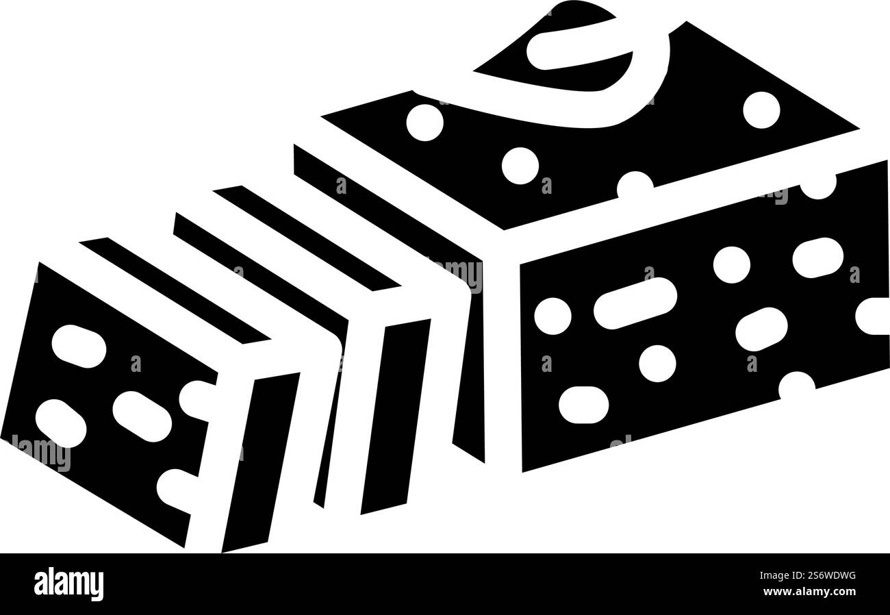 feta cheese glyph icon vector. feta cheese sign. isolated contour ...