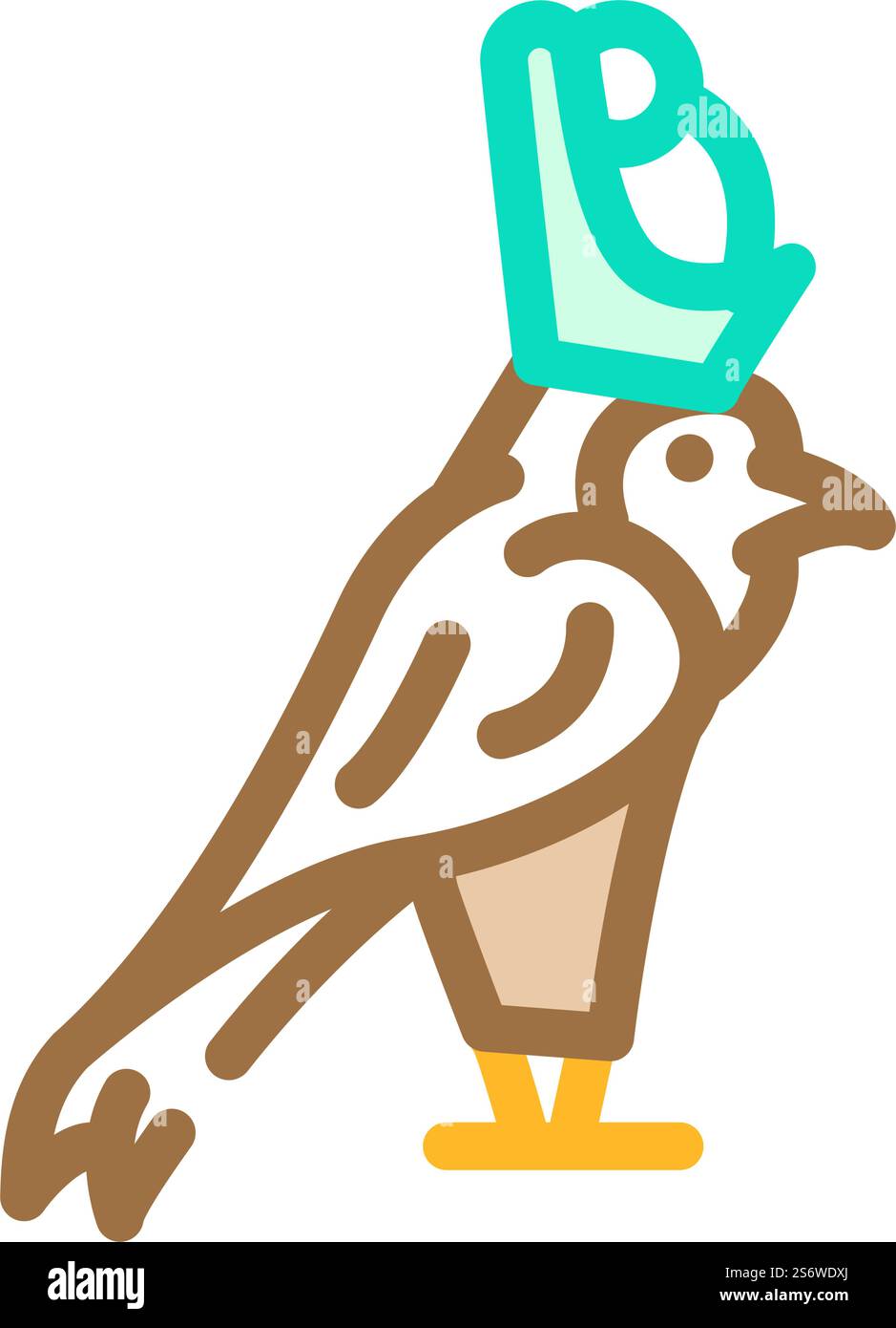 bird egypt color icon vector. bird egypt sign. isolated symbol ...