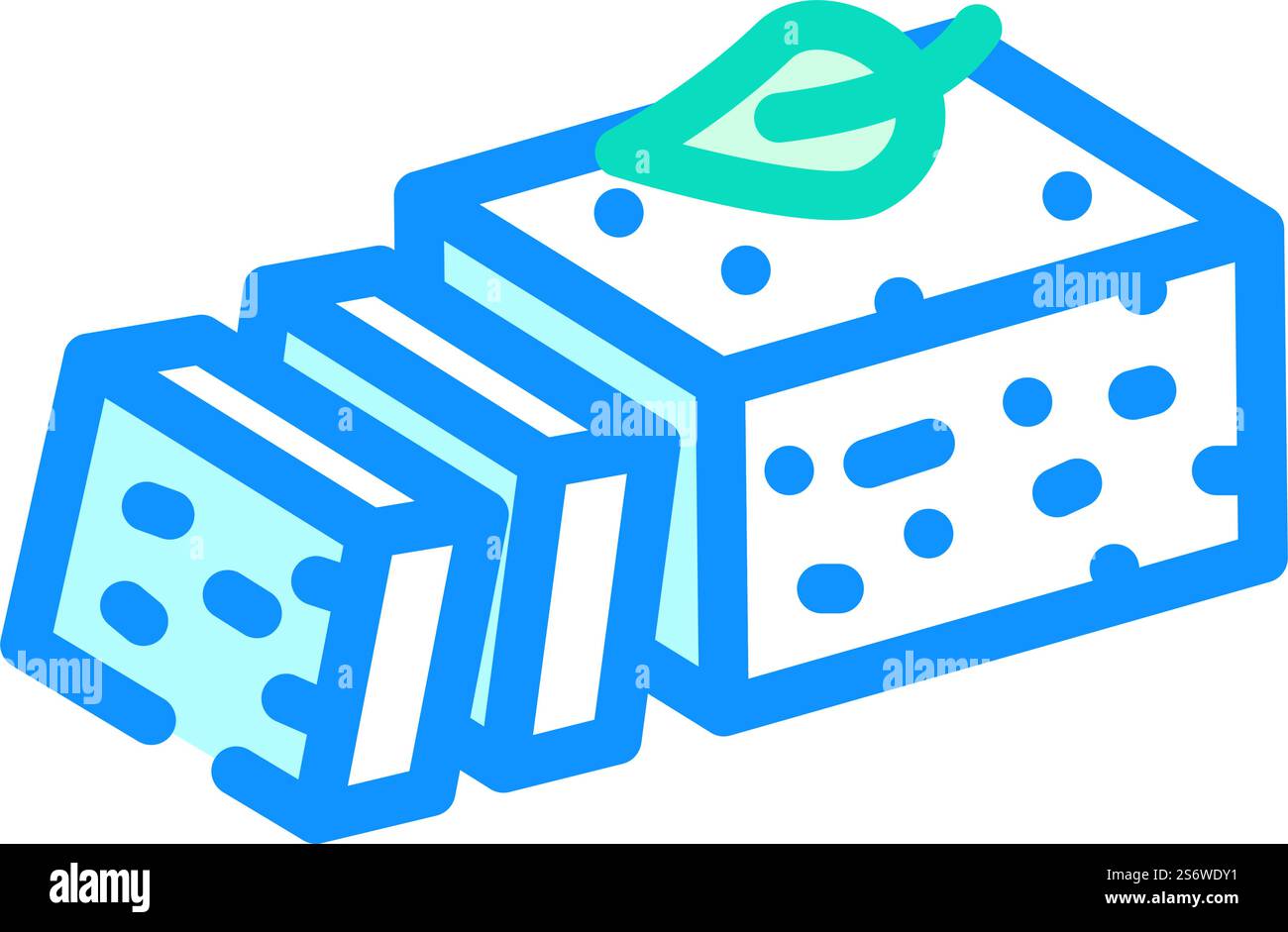 feta cheese color icon vector. feta cheese sign. isolated symbol ...