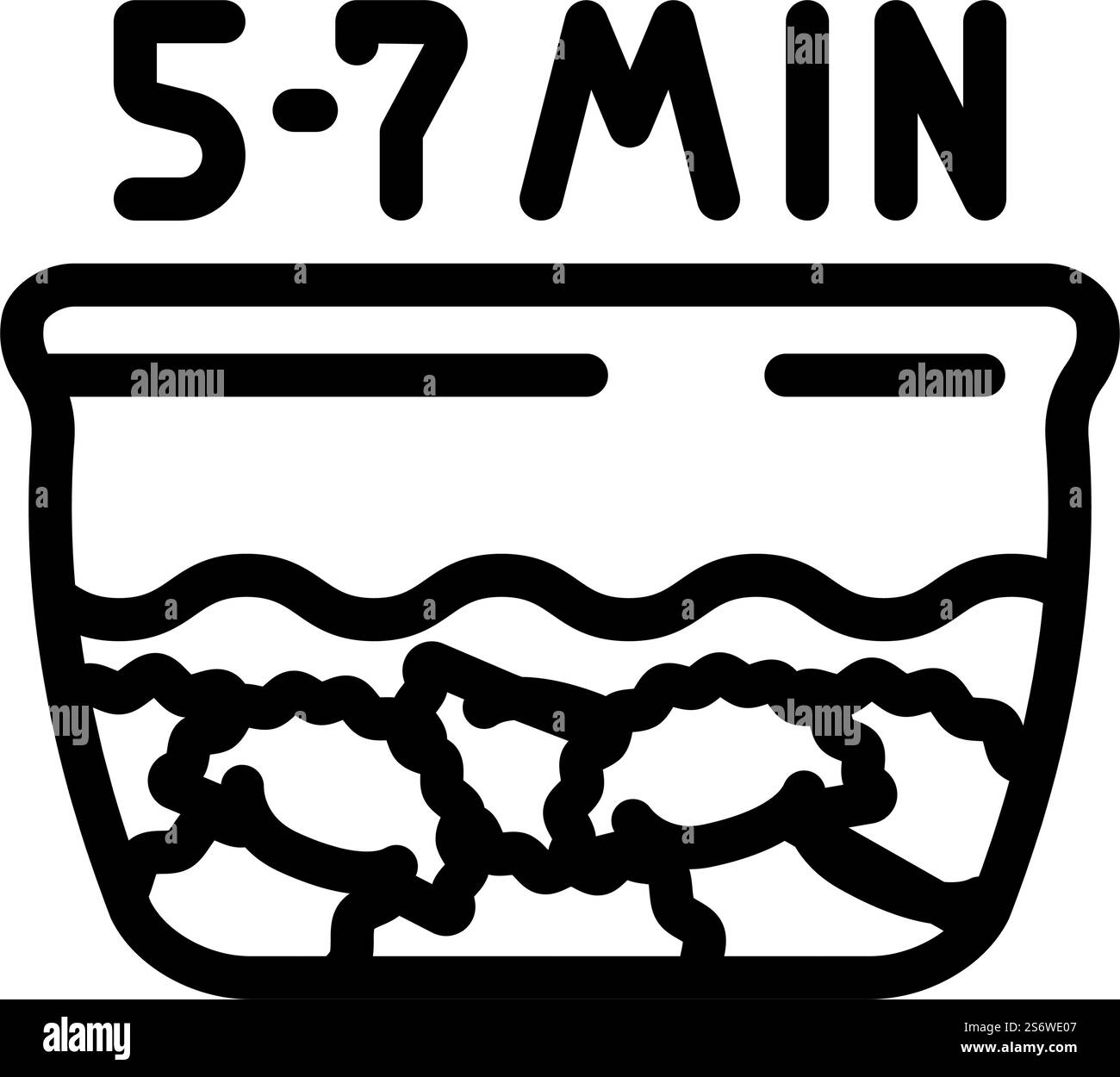 cooking time dumplings line icon vector. cooking time dumplings sign ...