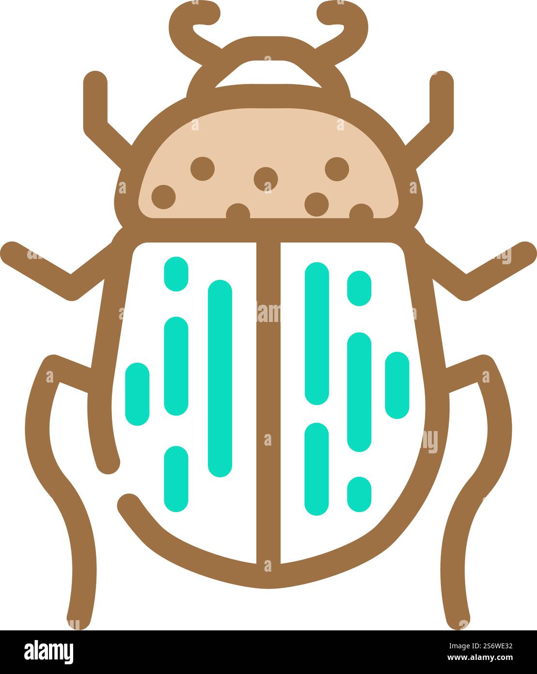 beetle bug egypt color icon vector. beetle bug egypt sign. isolated ...