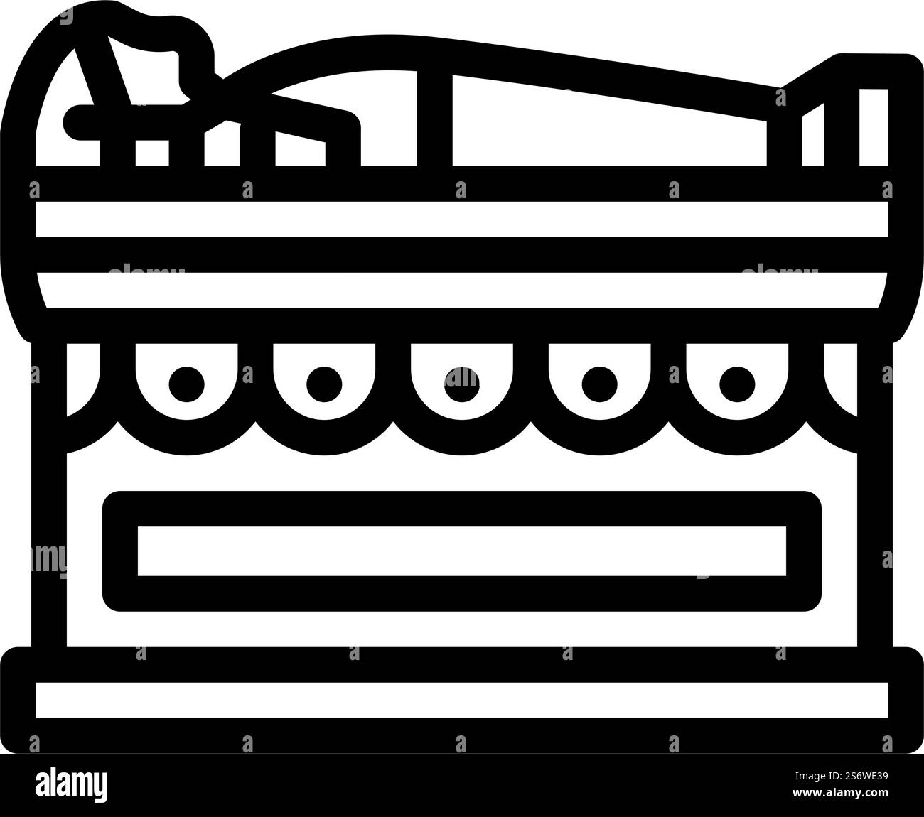 sarcophagus pharaoh line icon vector. sarcophagus pharaoh sign ...