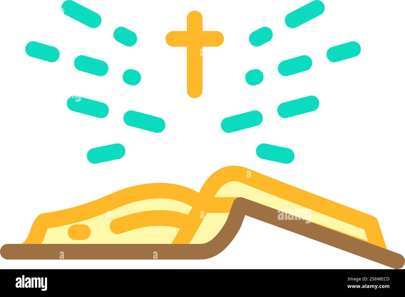 bible holy book color icon vector. bible holy book sign. isolated ...