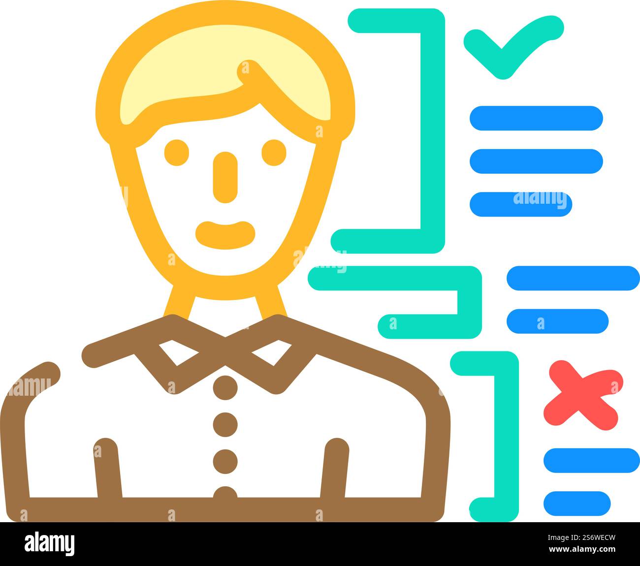 hr director color icon vector. hr director sign. isolated symbol ...