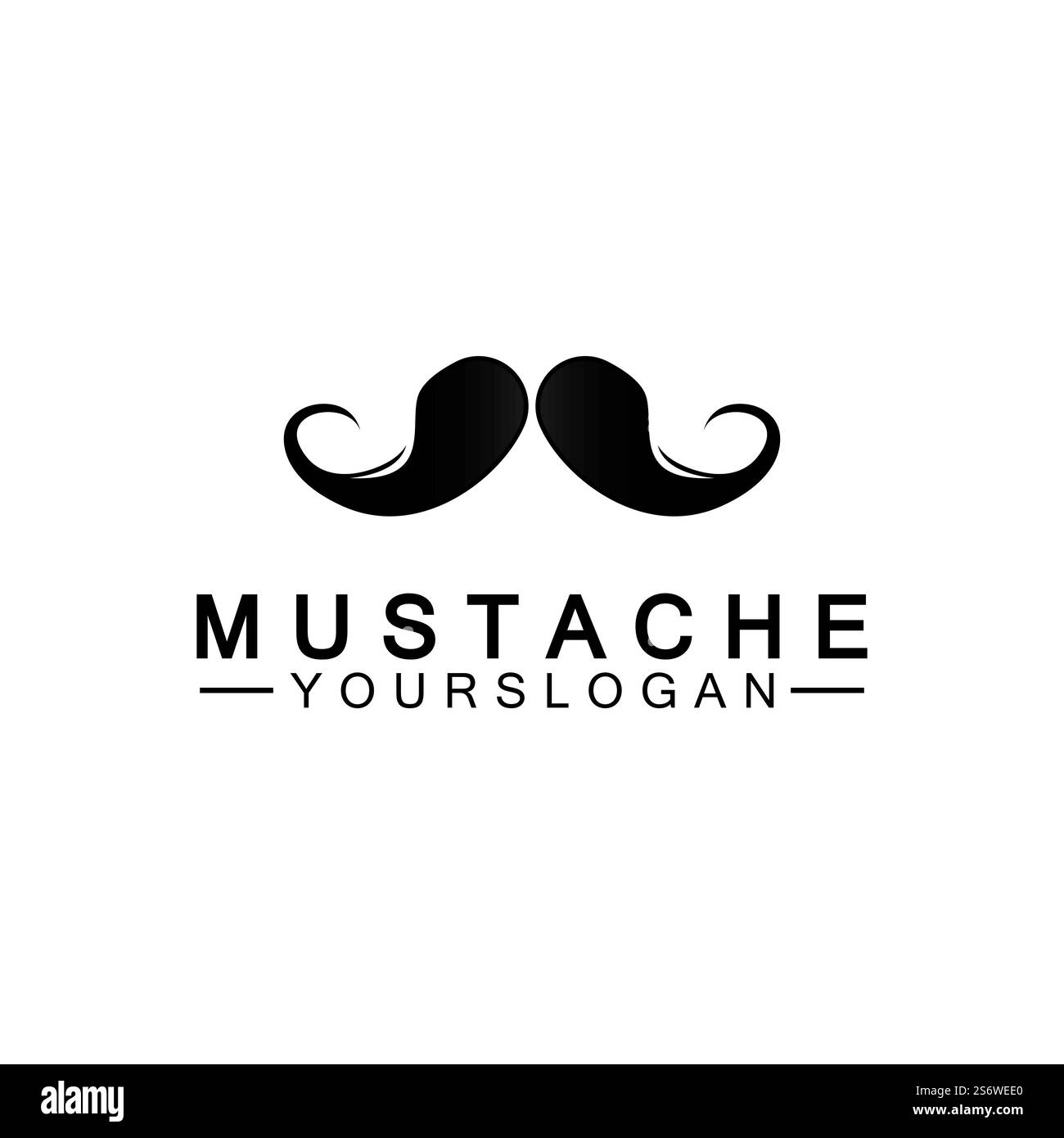 Mustache Vector icon logo design template Stock Vector Image & Art - Alamy