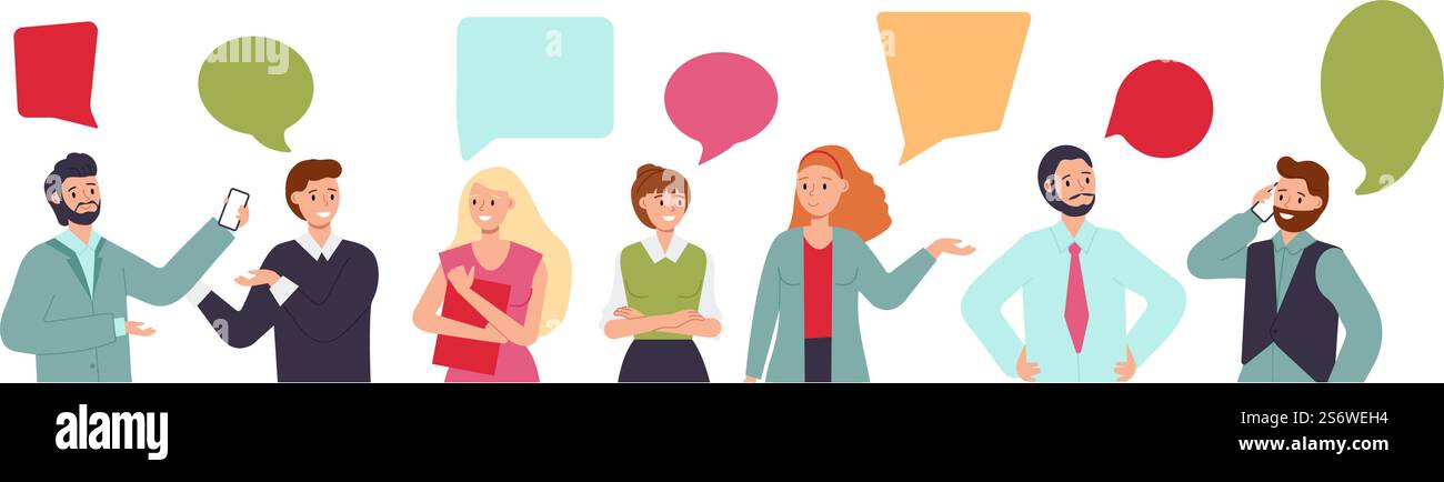 Office people talking. Conversation chatting person, meeting ...