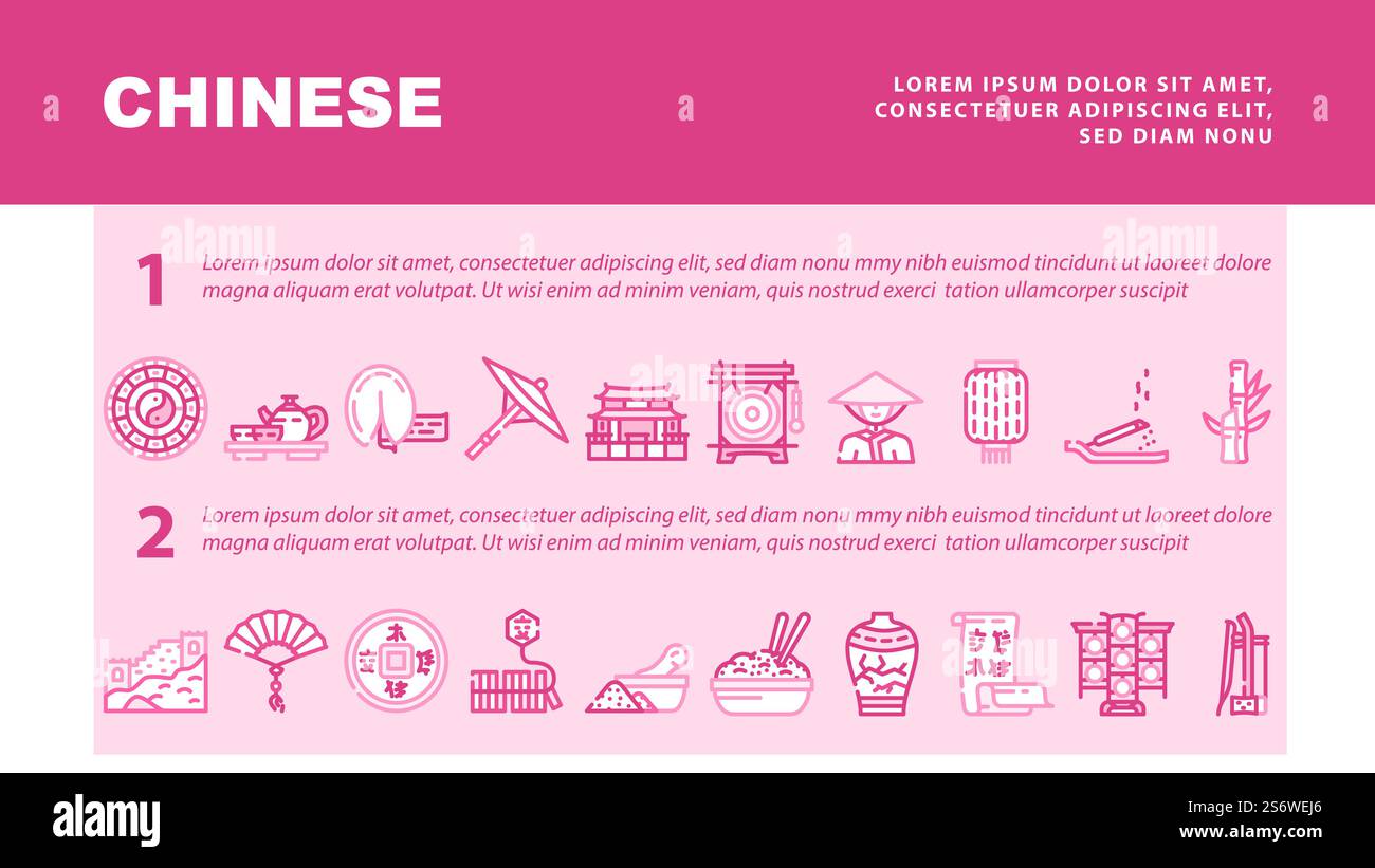 Chinese Accessory And Tradition Landing Web Page Header Banner Template ...