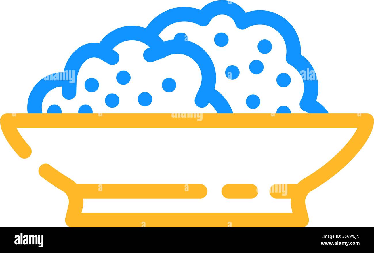 ricotta cheese color icon vector. ricotta cheese sign. isolated symbol ...