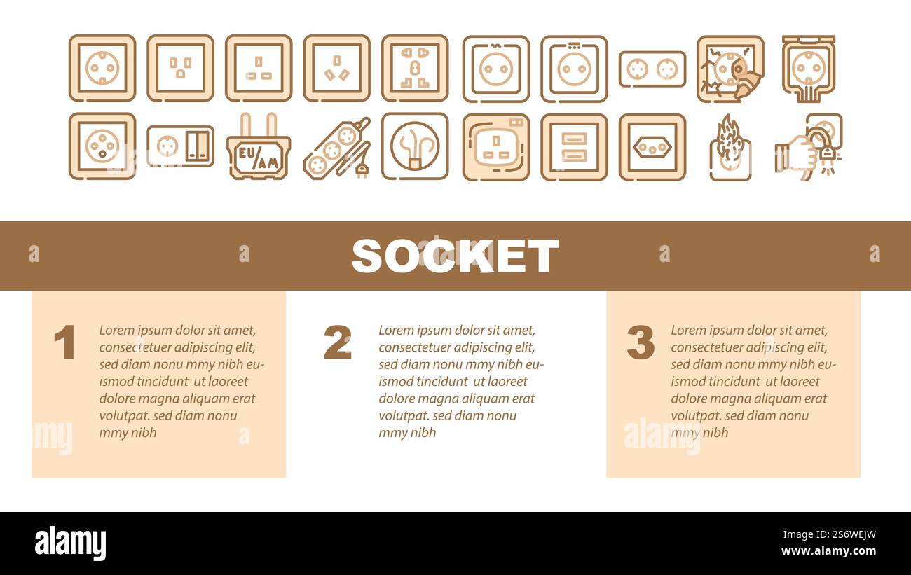 Socket Power Electrical Accessory Landing Web Page Header Banner ...