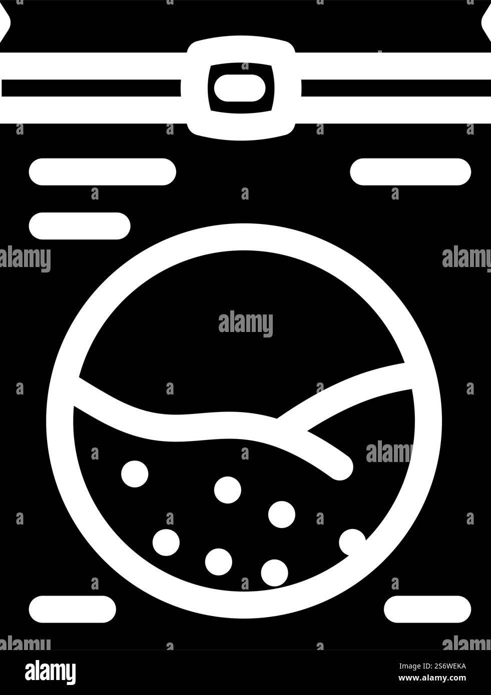 algae bag glyph icon vector. algae bag sign. isolated contour symbol ...