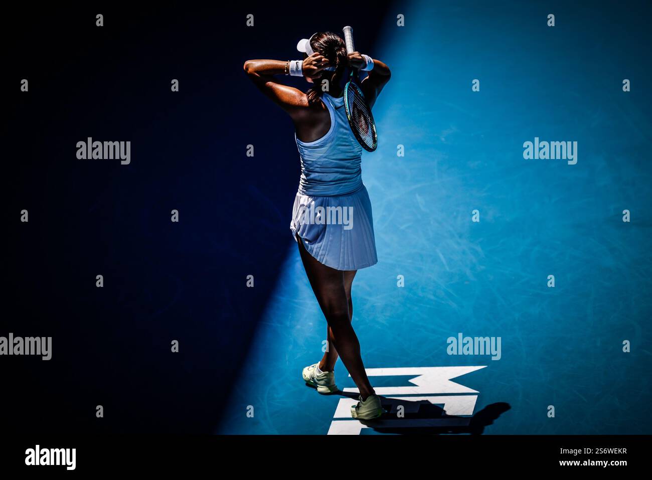 January 18, 2025: MELBOURNE, AUSTRALIA - JANUARY 18: Emma Raducanu of ...