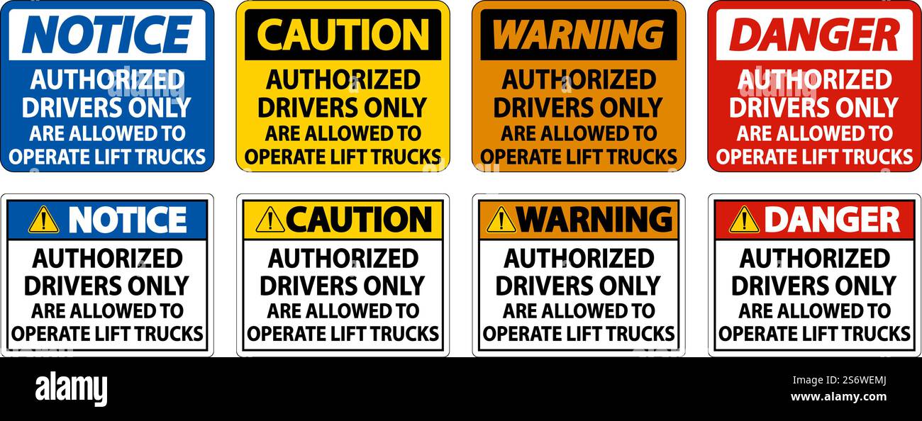 Authorized Drivers Only Sign On White Background Stock Vector Image ...