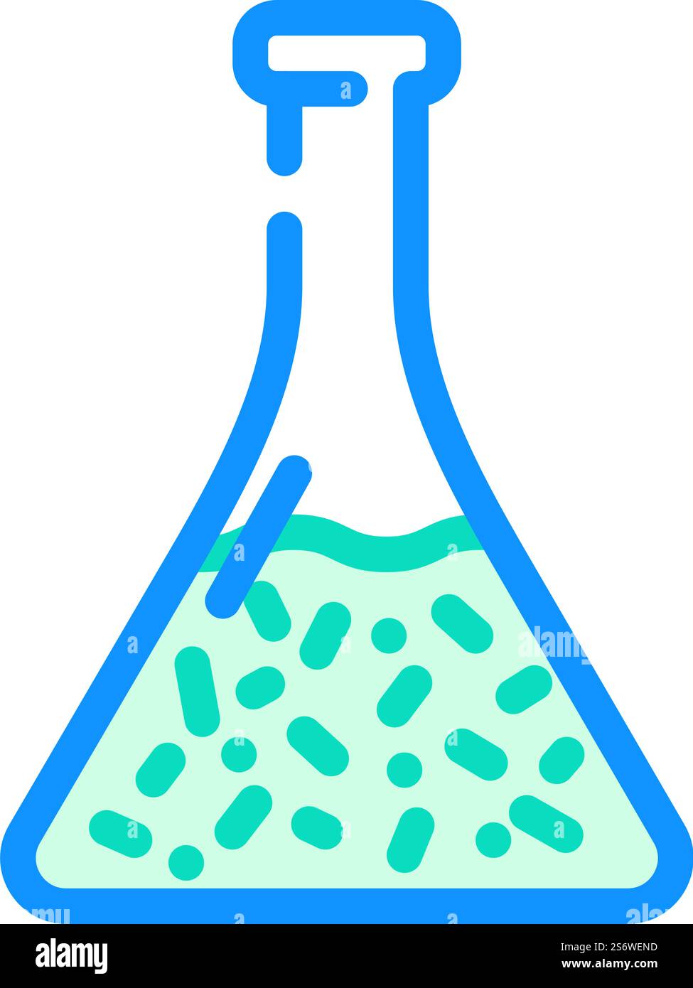 flask with liquid color icon vector. flask with liquid sign. isolated ...