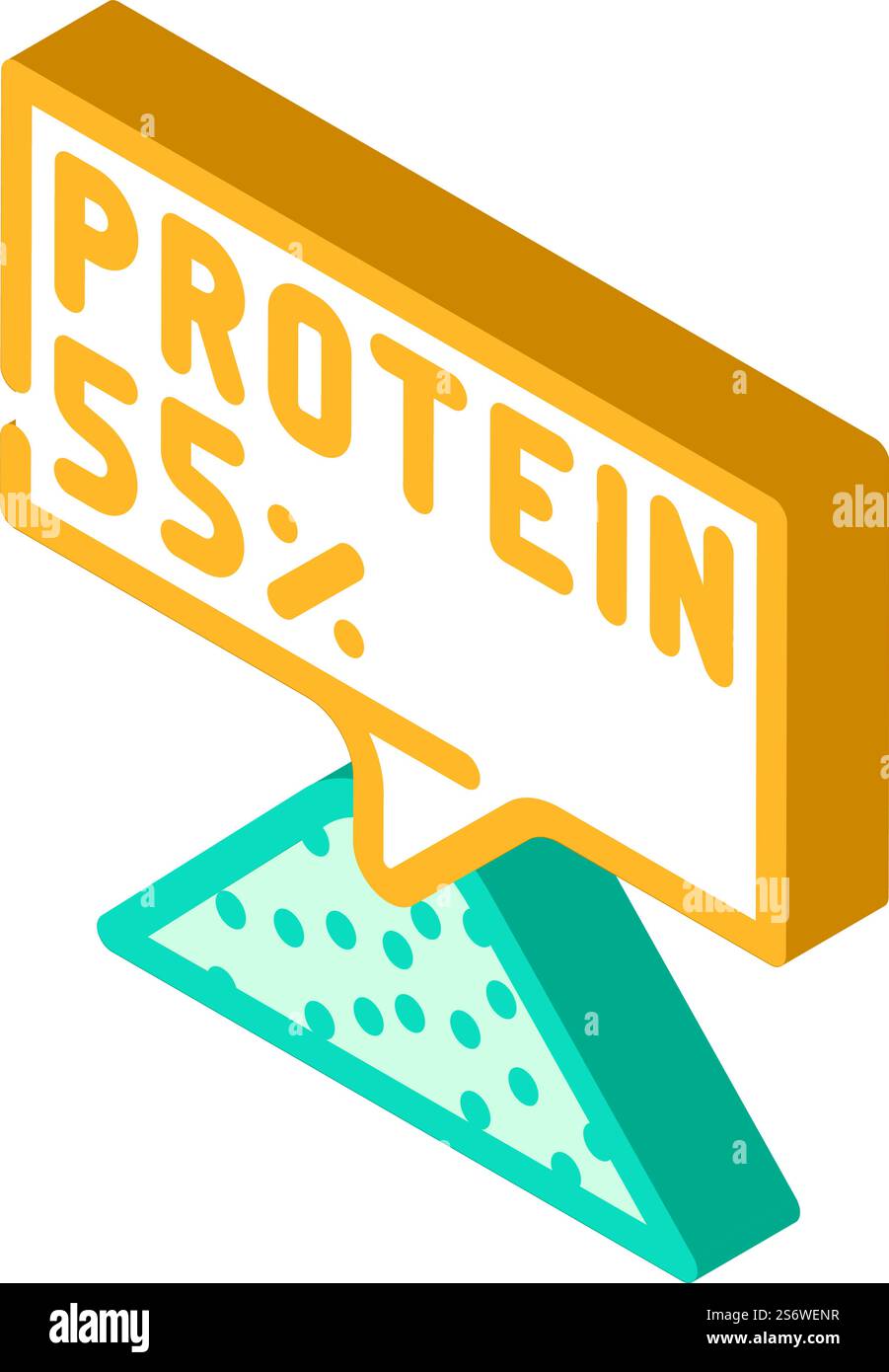 protein in spirulina isometric icon vector. protein in spirulina sign ...
