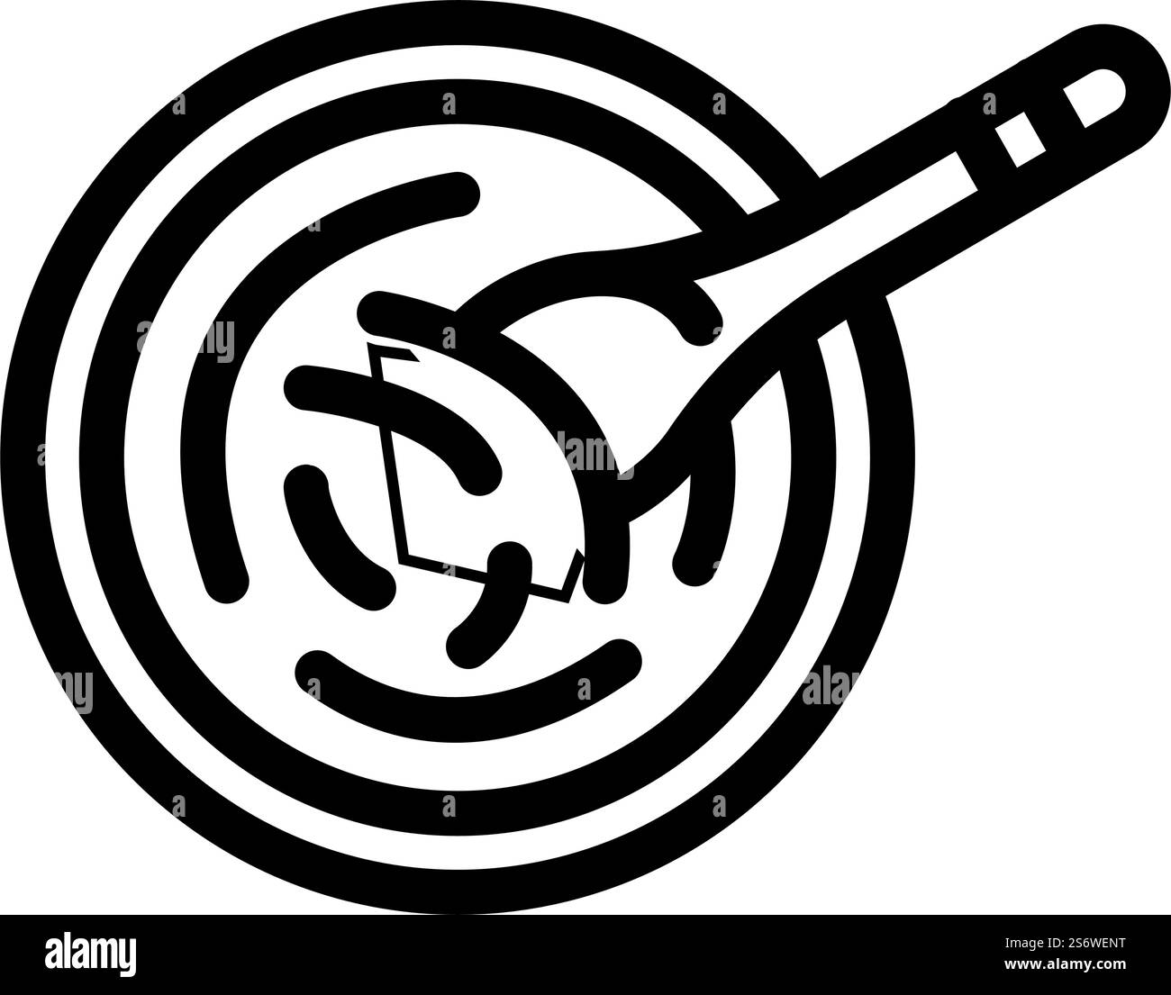 mascarpone cheese line icon vector. mascarpone cheese sign. isolated ...