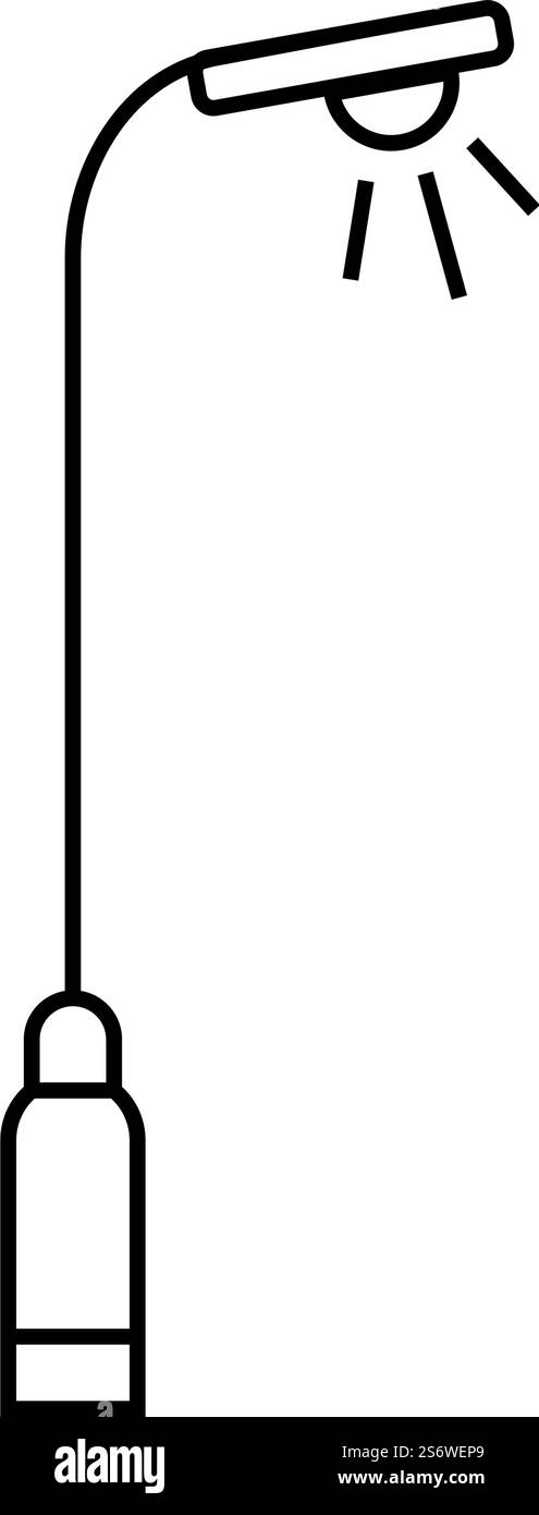 Street lamp line icon Stock Vector Images - Alamy