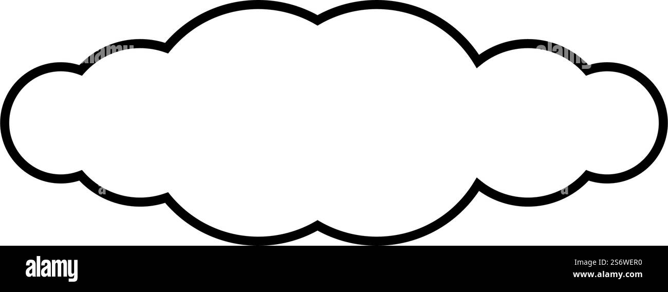 Cloud line icon vector flat design Stock Vector Image & Art - Alamy