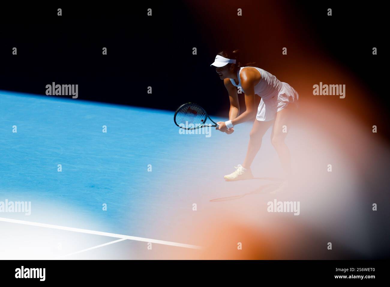 January 18, 2025: MELBOURNE, AUSTRALIA - JANUARY 18: Emma Raducanu of ...