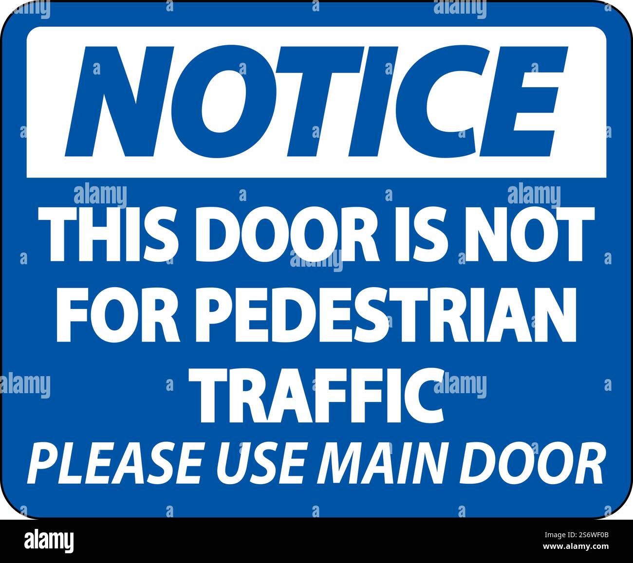 Notice Not For Pedestrian Traffic Sign On White Background Stock Vector ...