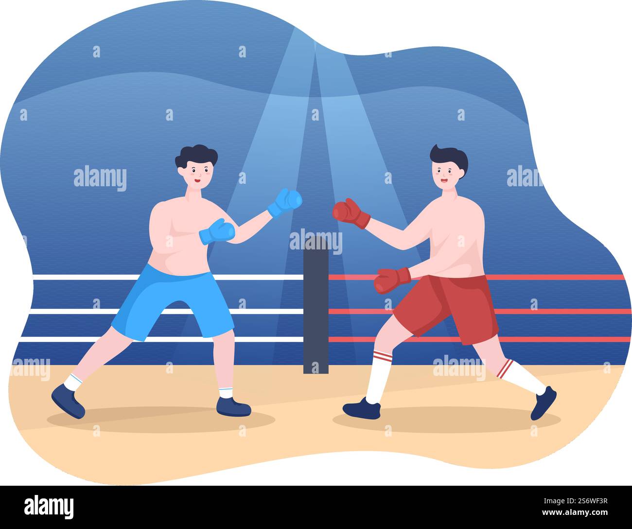 Sparring in the ring Cut Out Stock Images & Pictures - Alamy