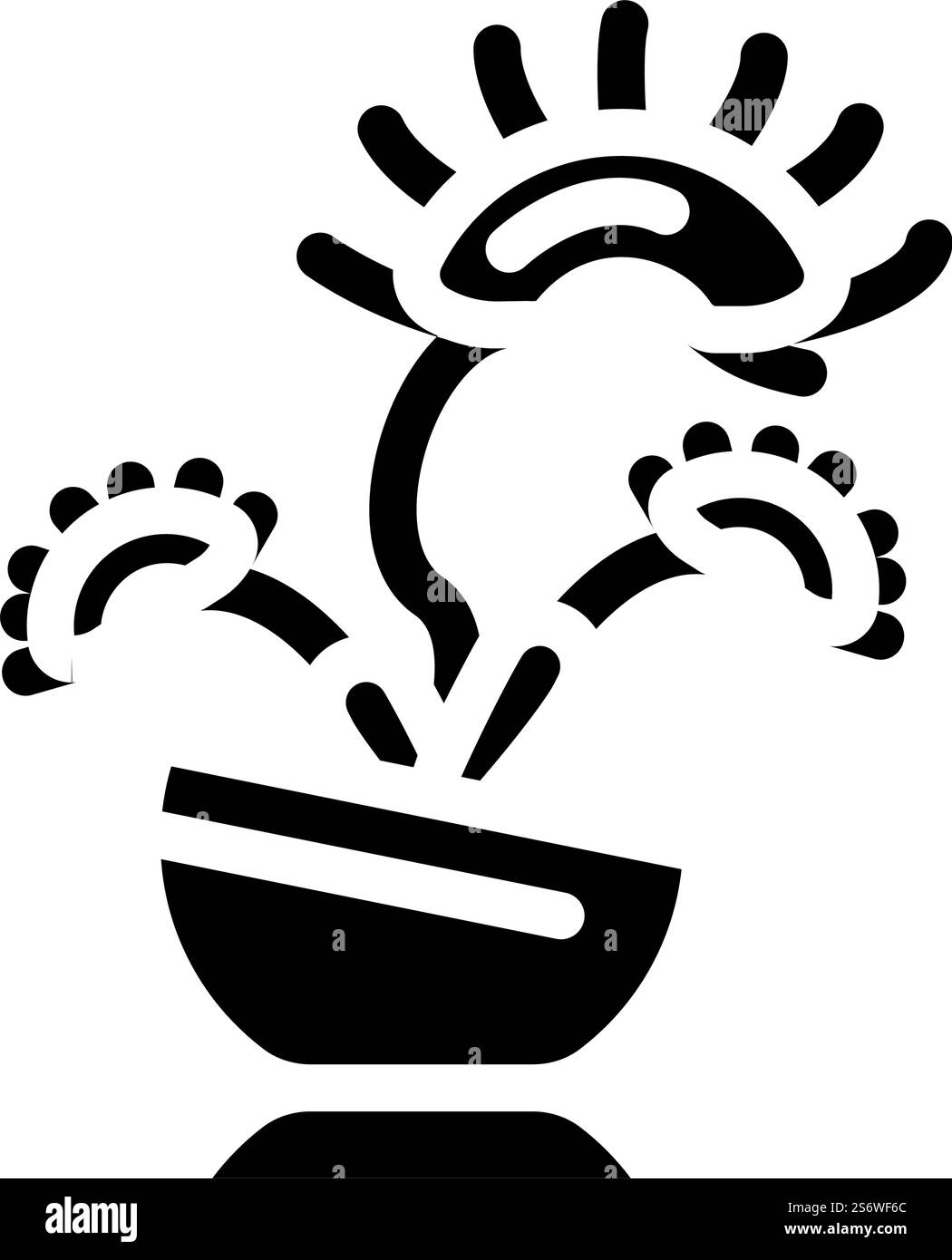 Venus Flytrap Glyph Icon Vector Venus Flytrap Sign Isolated Contour