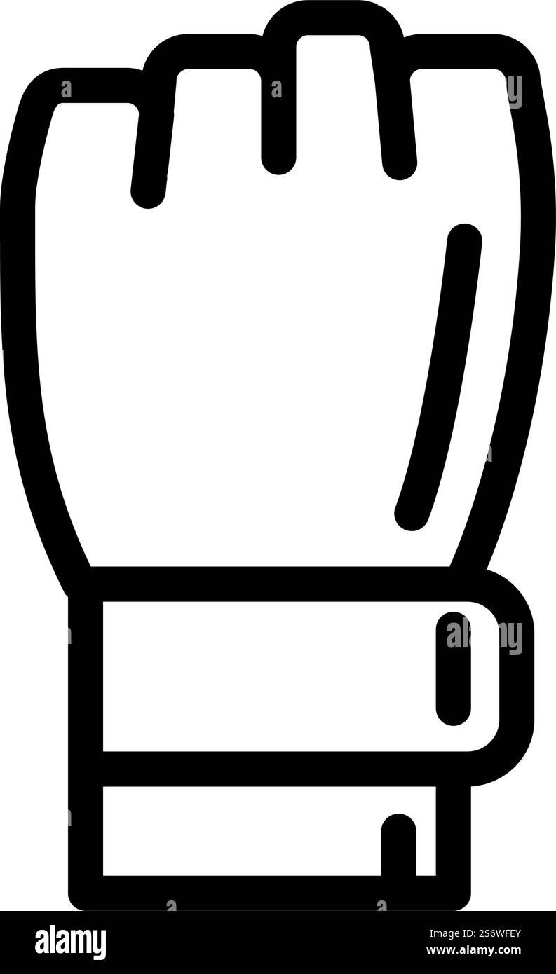 mma fight sport line icon vector. mma fight sport sign. isolated ...