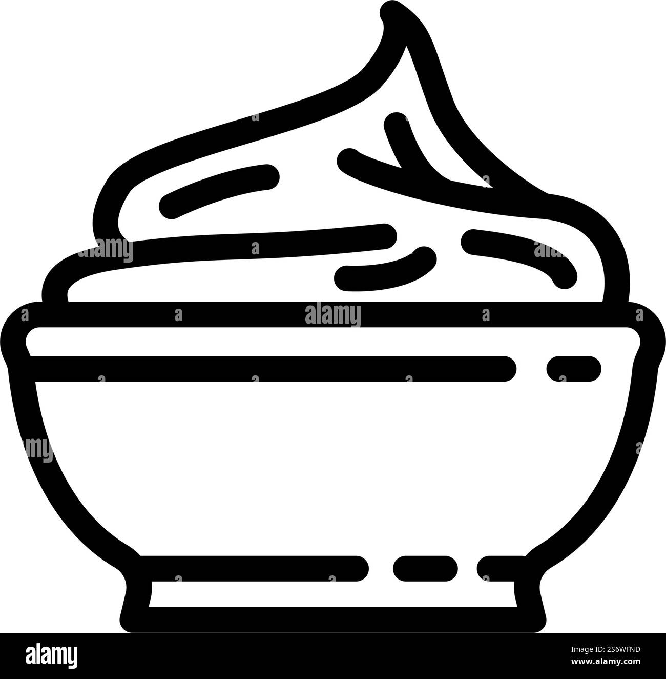 cream cheese line icon vector. cream cheese sign. isolated contour ...