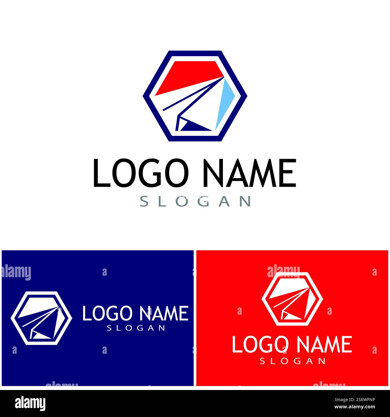 Paper plane logo vector illustration template Stock Vector Image & Art ...