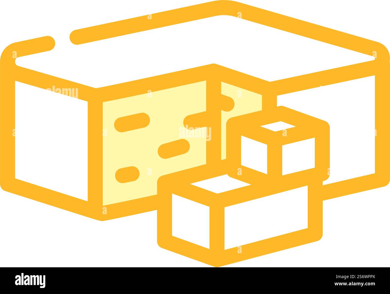 cheddar cheese color icon vector. cheddar cheese sign. isolated symbol ...