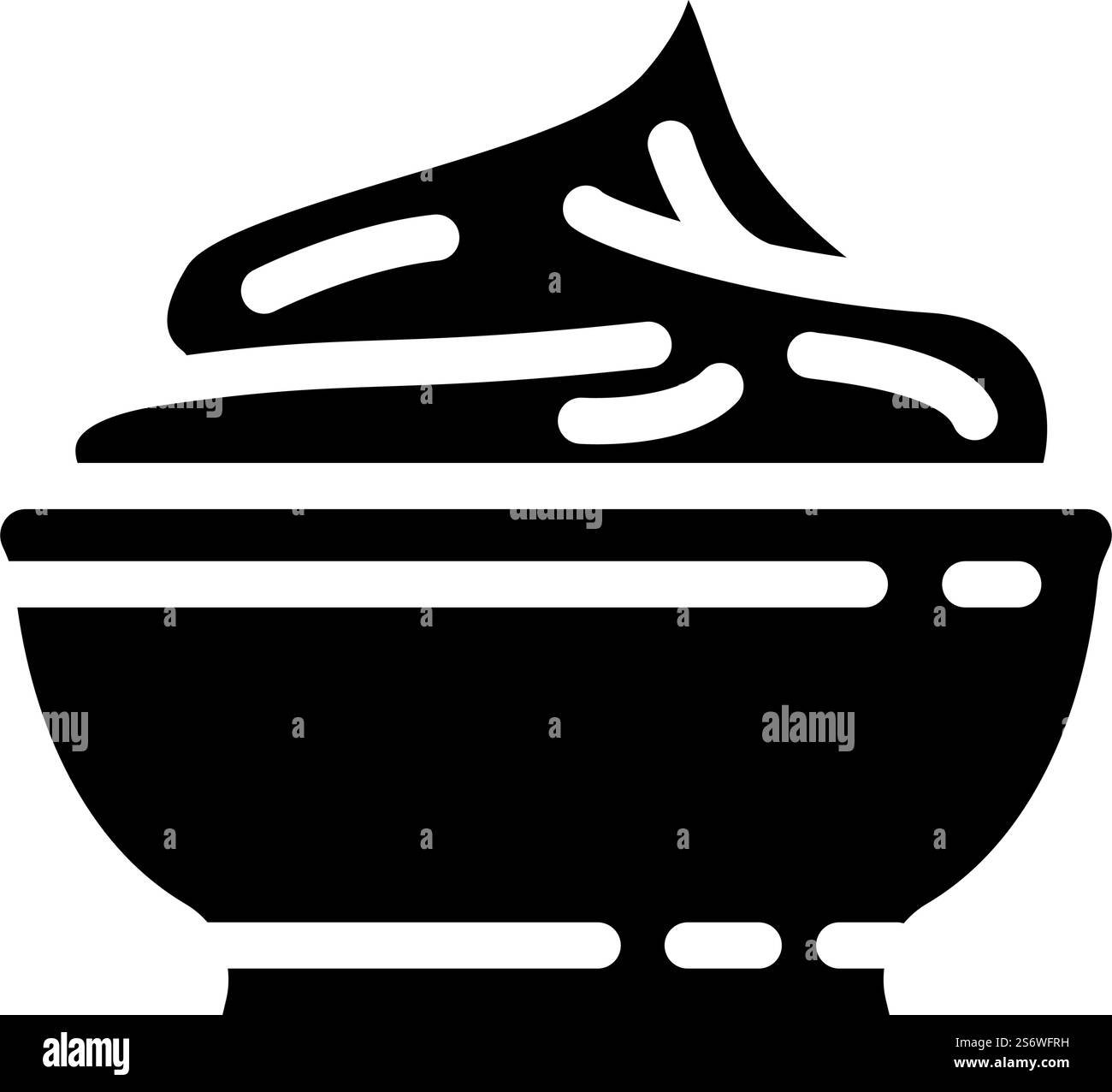 cream cheese glyph icon vector. cream cheese sign. isolated contour ...