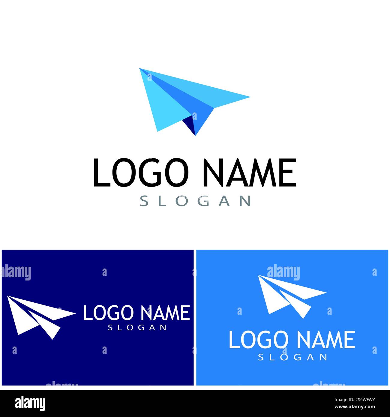 Paper plane logo vector illustration template Stock Vector Image & Art ...