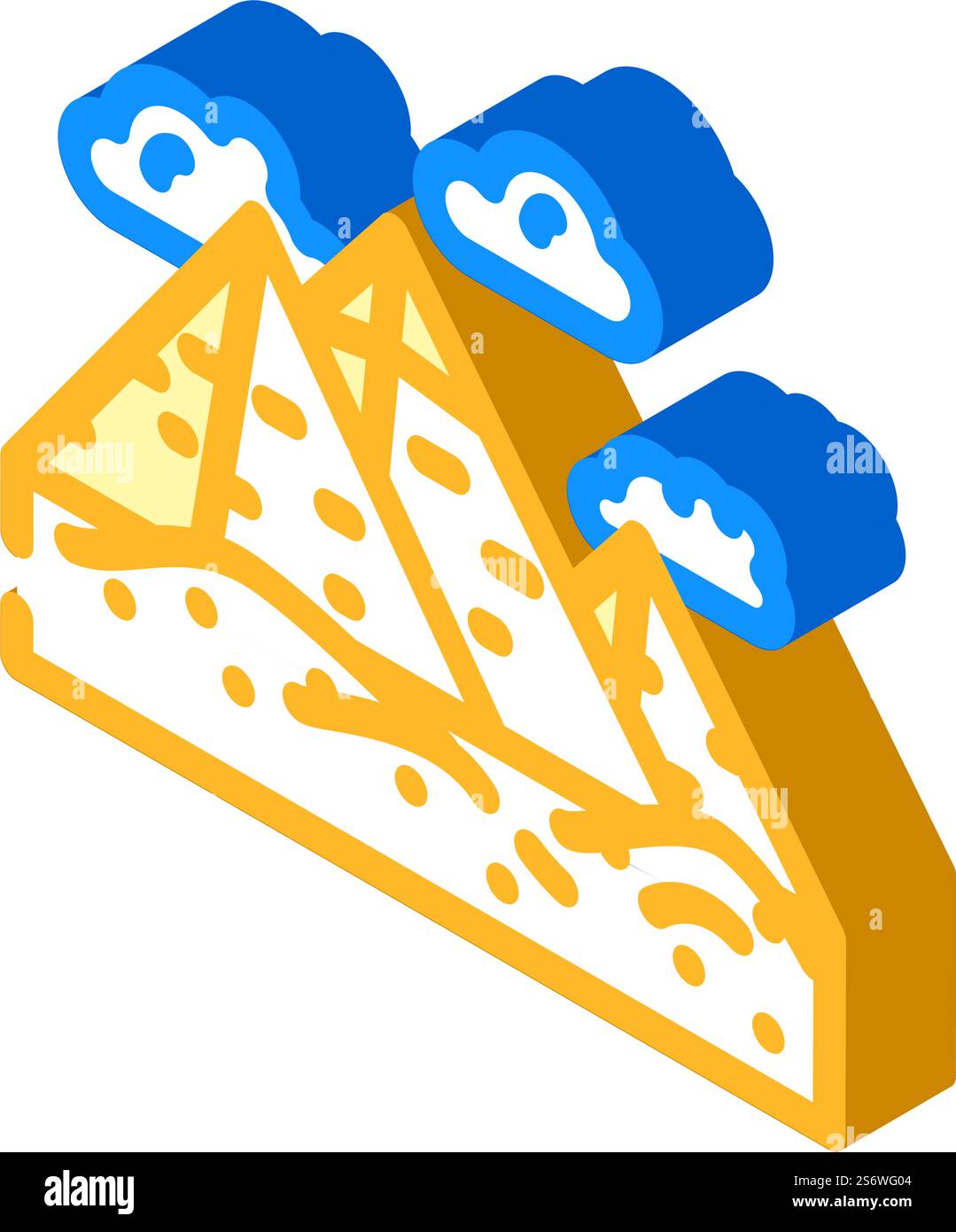 pyramid construction isometric icon vector. pyramid construction sign ...