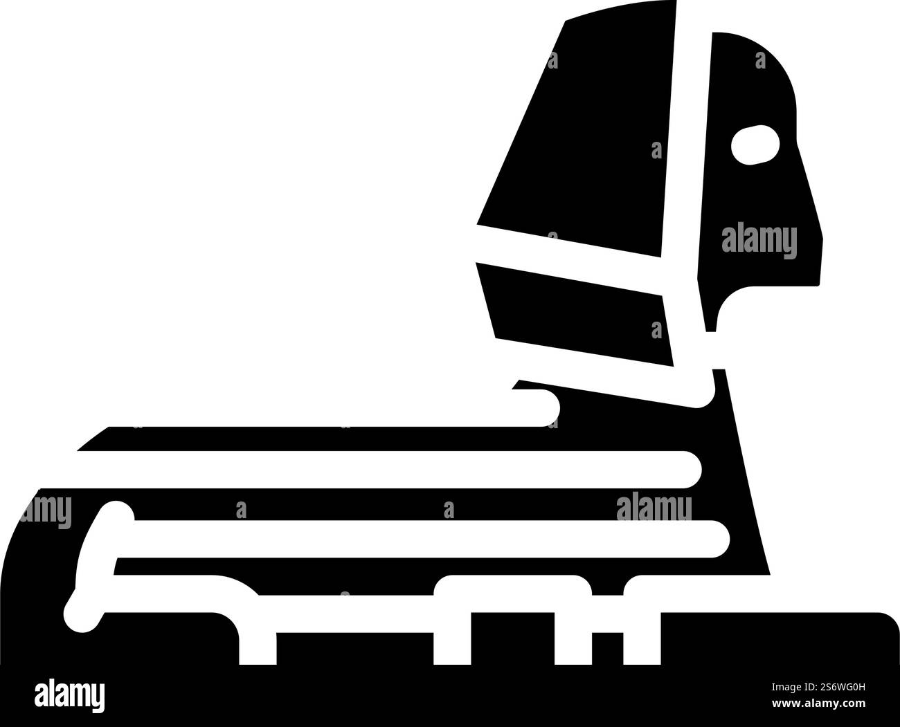 sphinx egypt monument glyph icon vector. sphinx egypt monument sign ...