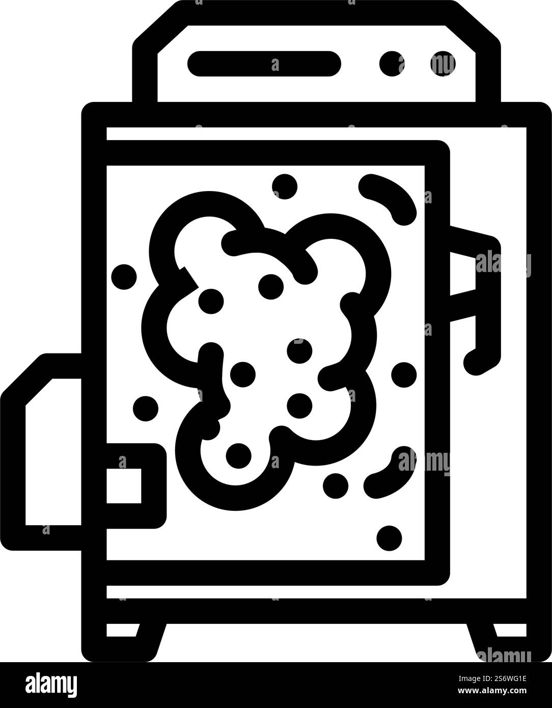 smoking chamber line icon vector. smoking chamber sign. isolated ...