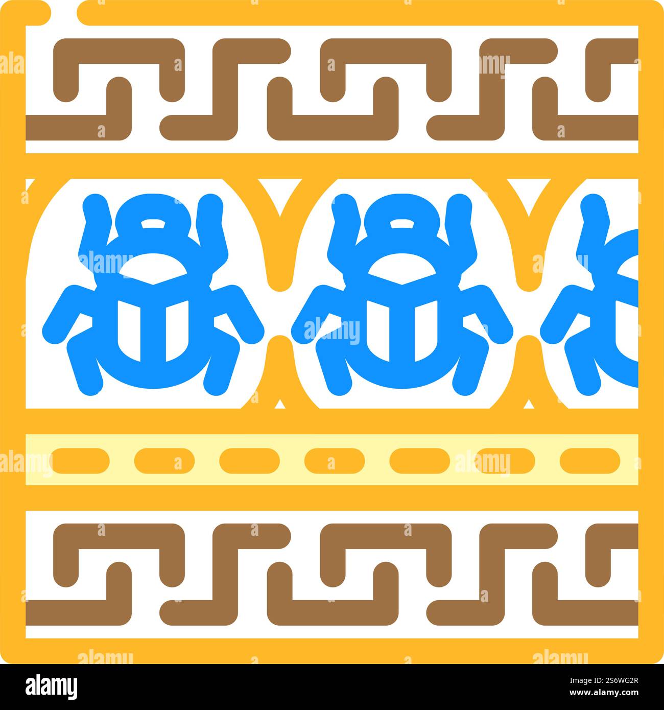 ornament egypt color icon vector. ornament egypt sign. isolated symbol ...