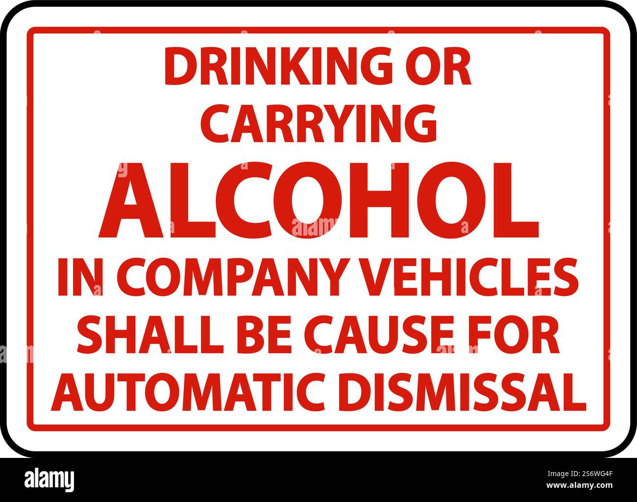 Alcohol Automatic Dismissal Label Sign On White Background Stock Vector ...