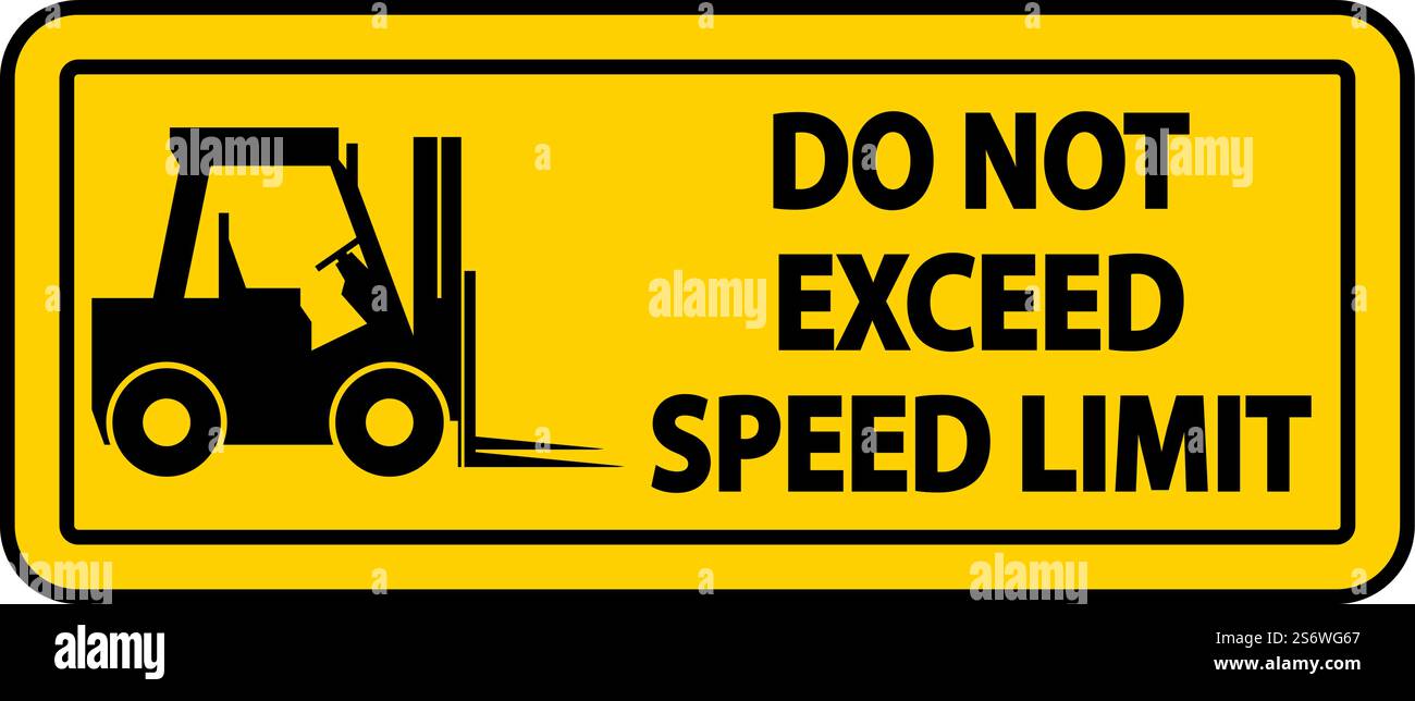 Do Not Exceed Speed Limit Label Sign On White Background Stock Vector ...