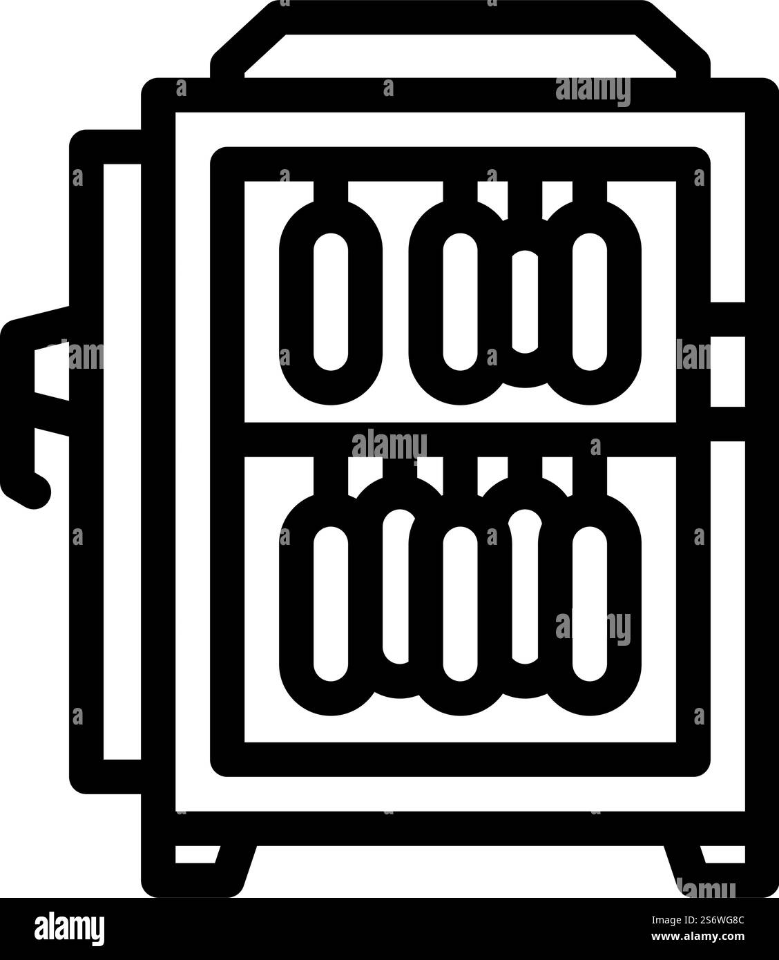 intensive cooling chamber line icon vector. intensive cooling chamber ...