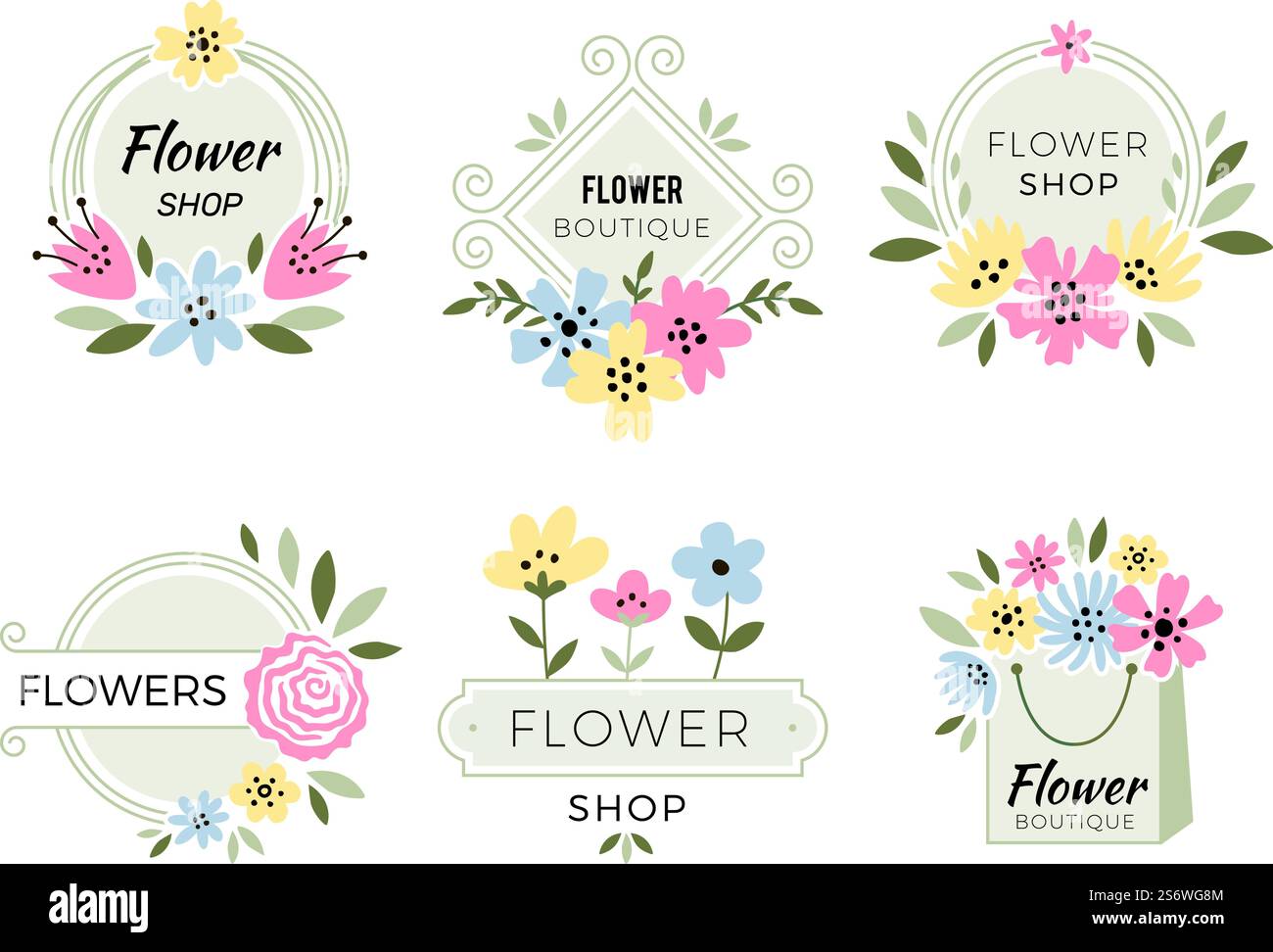Beautiful vintage designs flowers Cut Out Stock Images & Pictures - Alamy