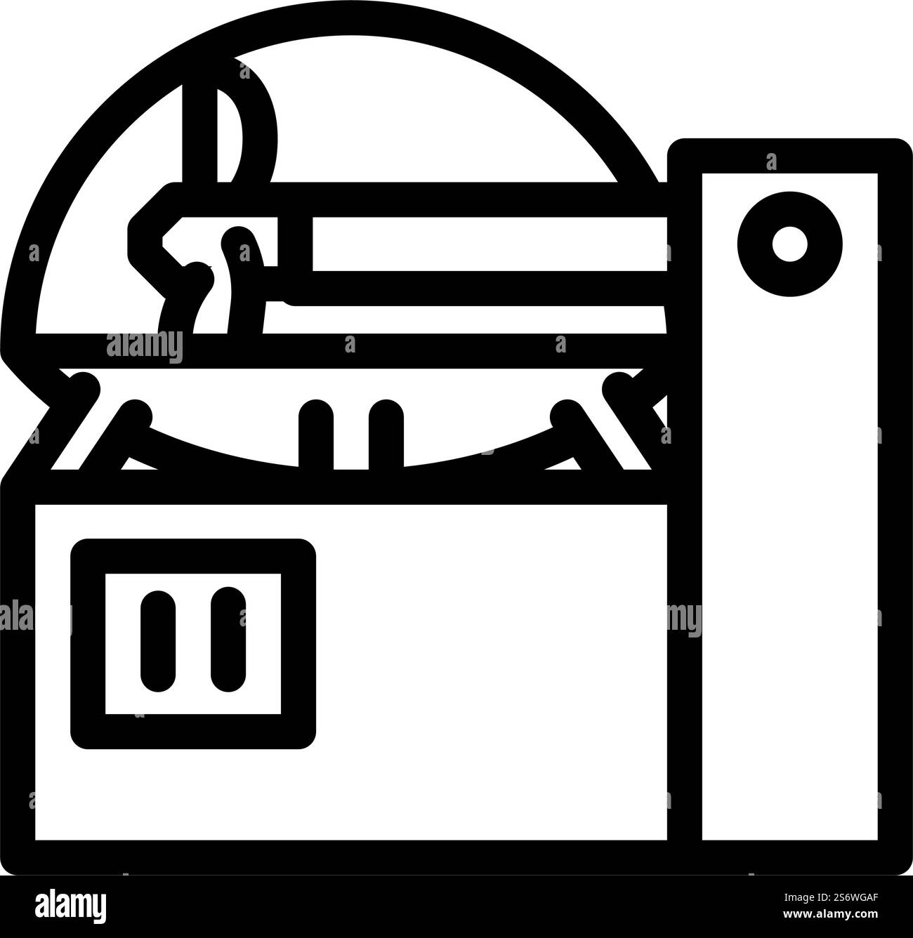 high speed cutter line icon vector. high speed cutter sign. isolated ...