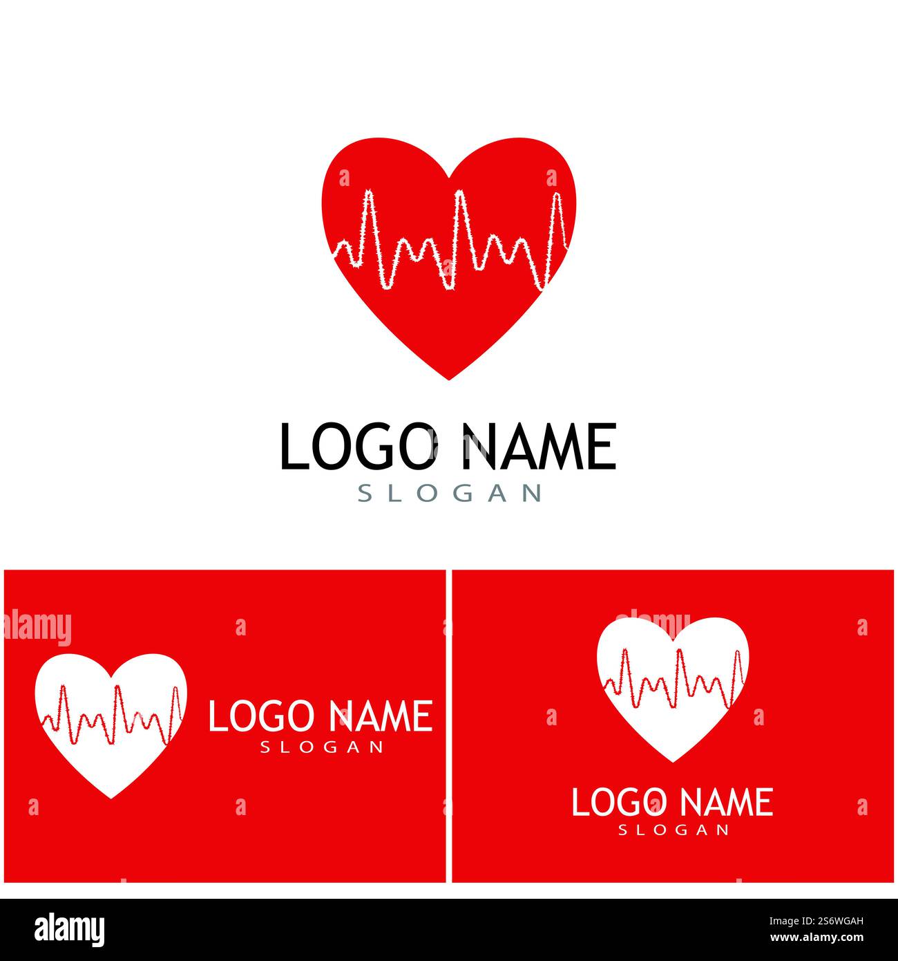 Pulse line ilustration vector template Stock Vector Image & Art - Alamy