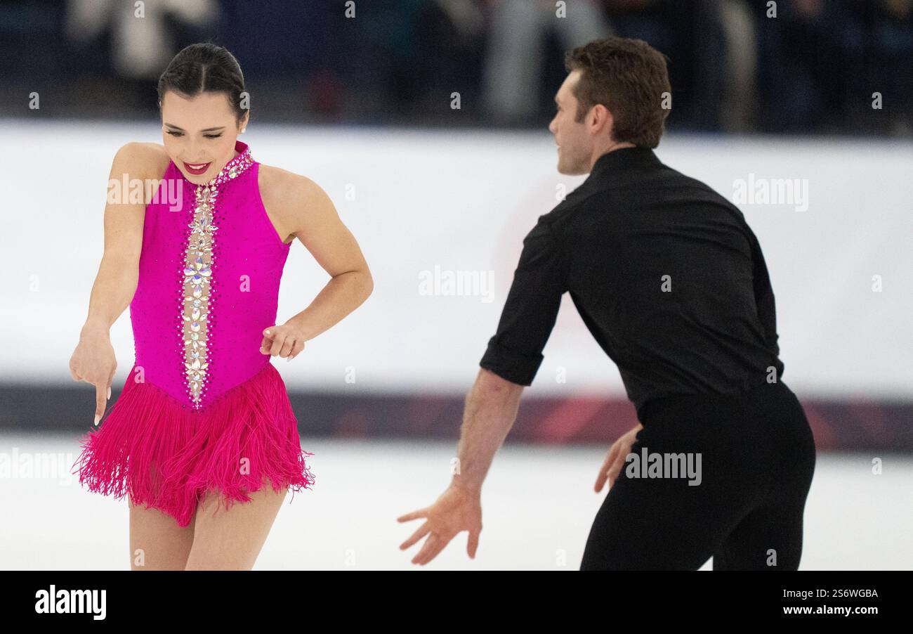 Laval, Canada. 17th Jan, 2025. Lia Pereira and Trennt Michaud perform ...