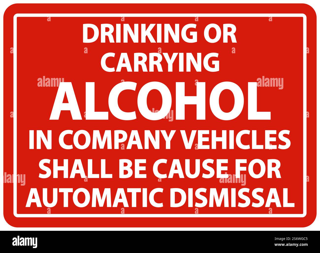 Alcohol Automatic Dismissal Label Sign On White Background Stock Vector ...